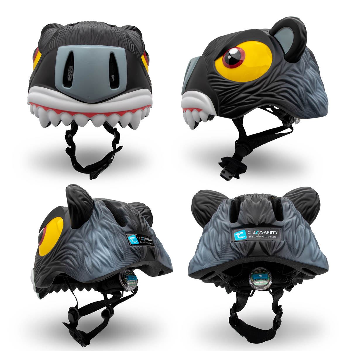 Crazy Safety Fahrradhelm Panther schwarz – bilga